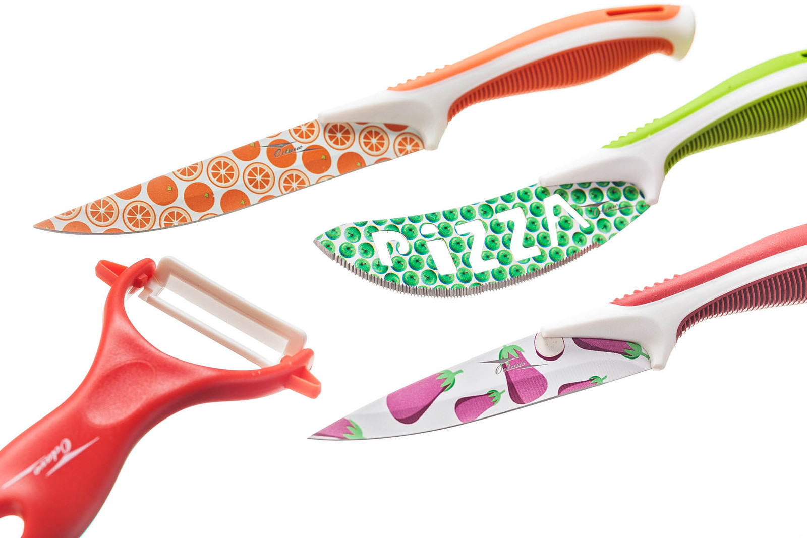 Swiss Line Octavo 7 Piece Coating Knife Set, Colourful Print - Eastern ...